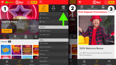 32Red Login - Casino / Sport - Online App / Slots